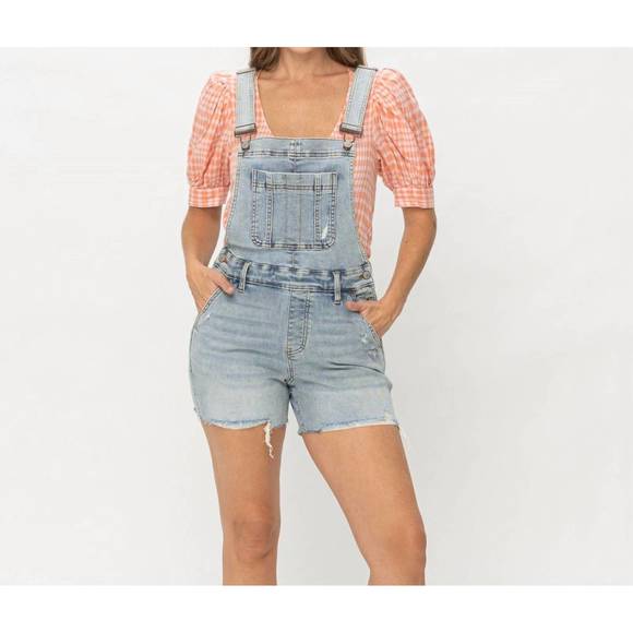 Judy Blue | Jeans | New Judy Blue High Waisted Destroy Short Overall In ...